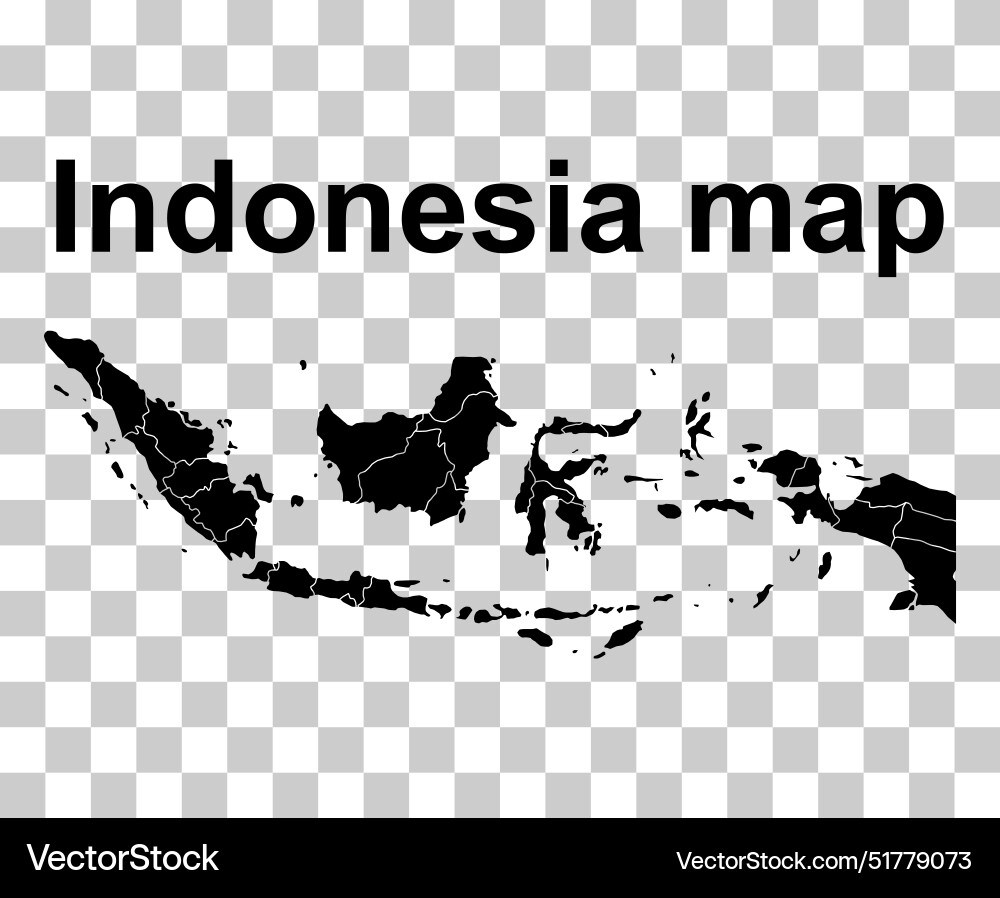 Indonesia detailed map shape flat web graphic Vector Image