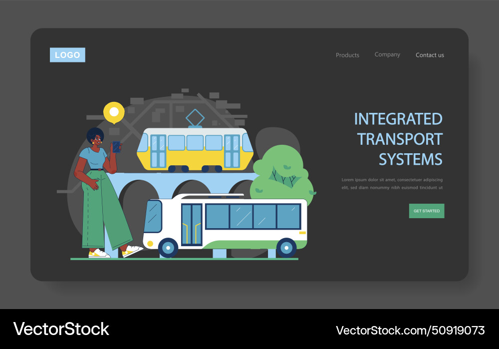Integrated transport systems concept Royalty Free Vector