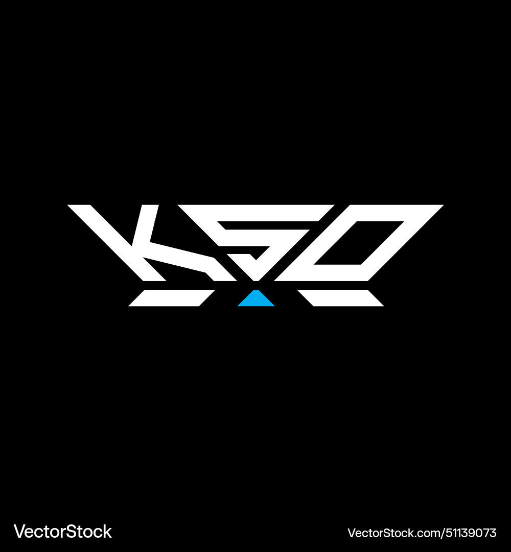 Kso letter logo design kso simple and modern logo Vector Image