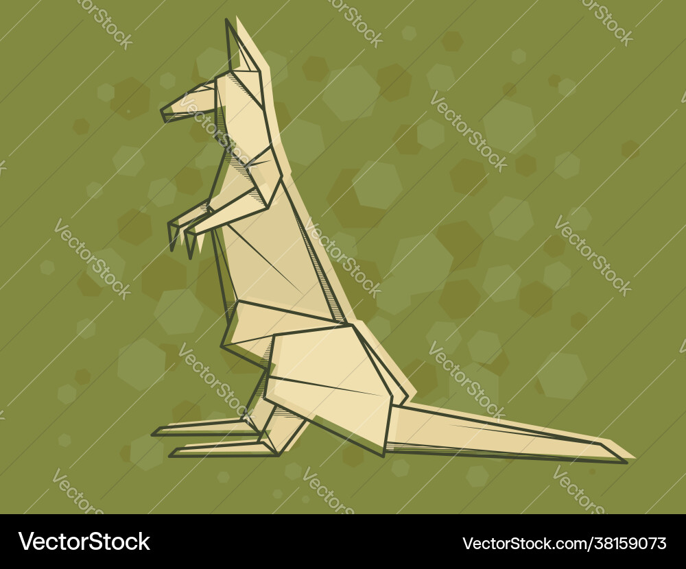 Simple Kangaroo Outline Royalty Free Vector Image