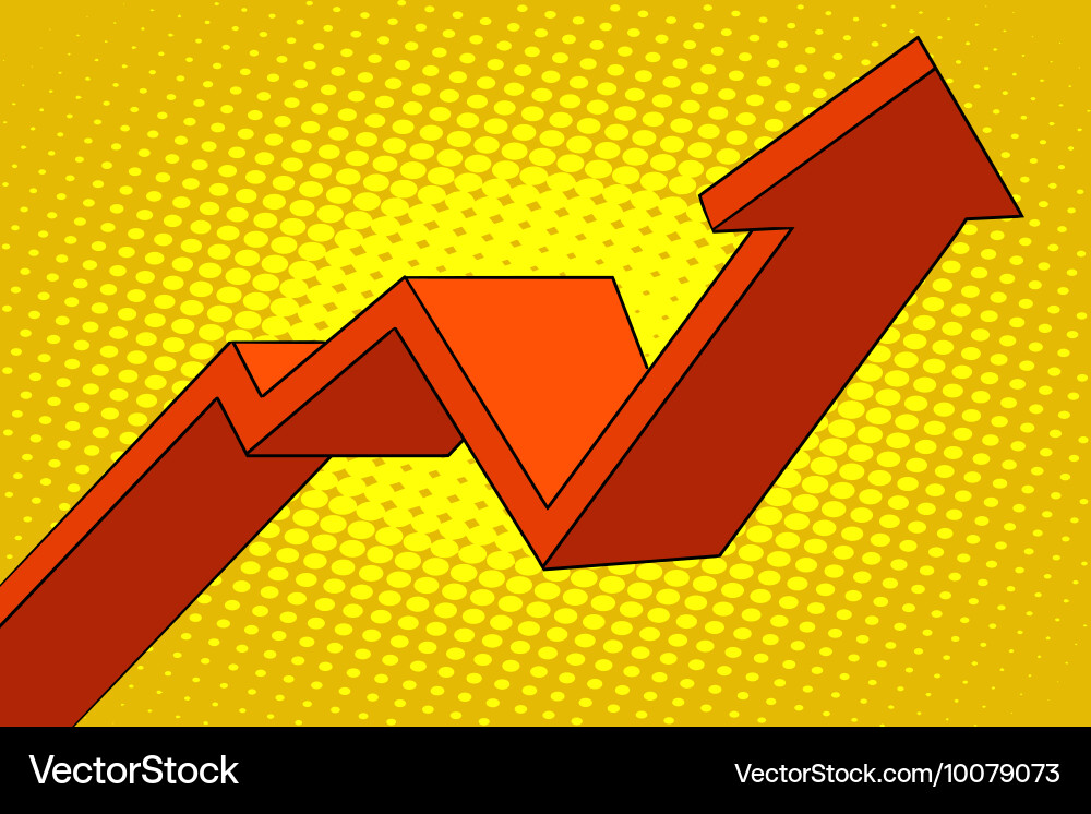 Up arrow chart sales Royalty Free Vector Image