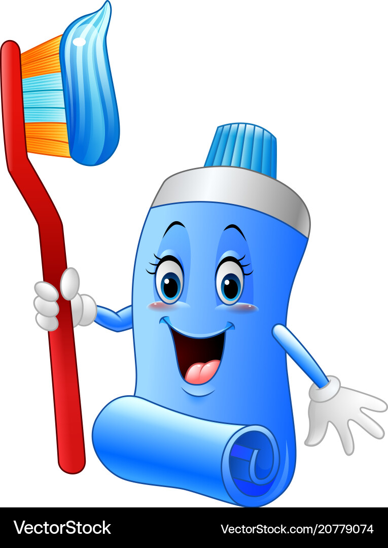 Cartoon Toothpaste And Toothbrush