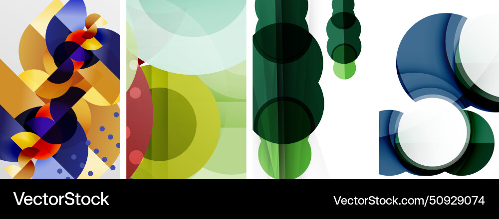 Charming geometric abstract posters mesmerizing Vector Image