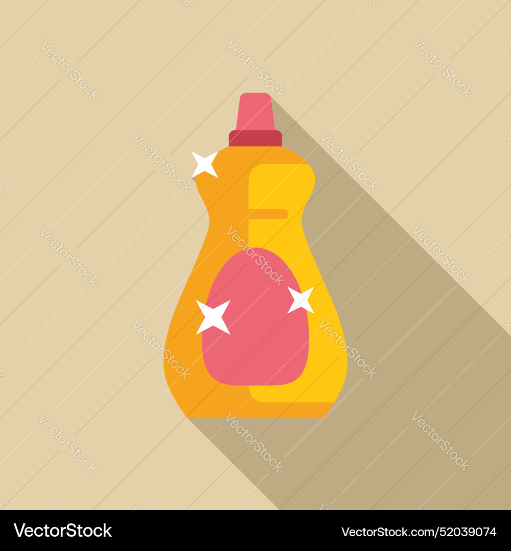 Cleaning product bottle shining with sparkling Vector Image