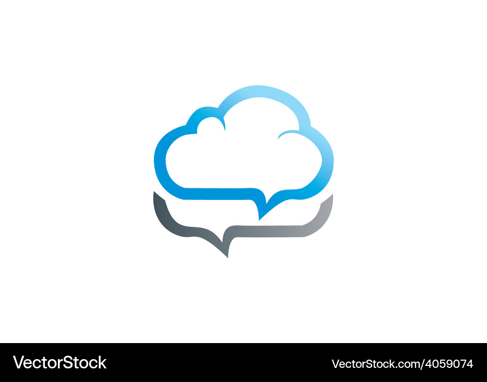 Cloud Communication Icon Royalty Free Vector Image