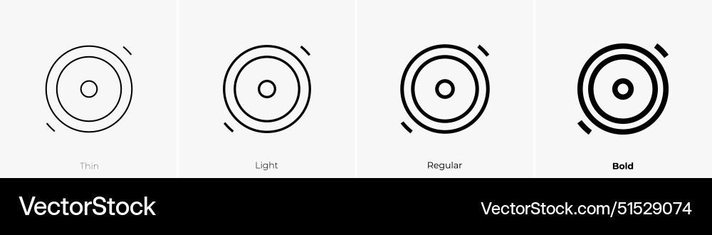 Frisbee icon thin light regular and bold style Vector Image