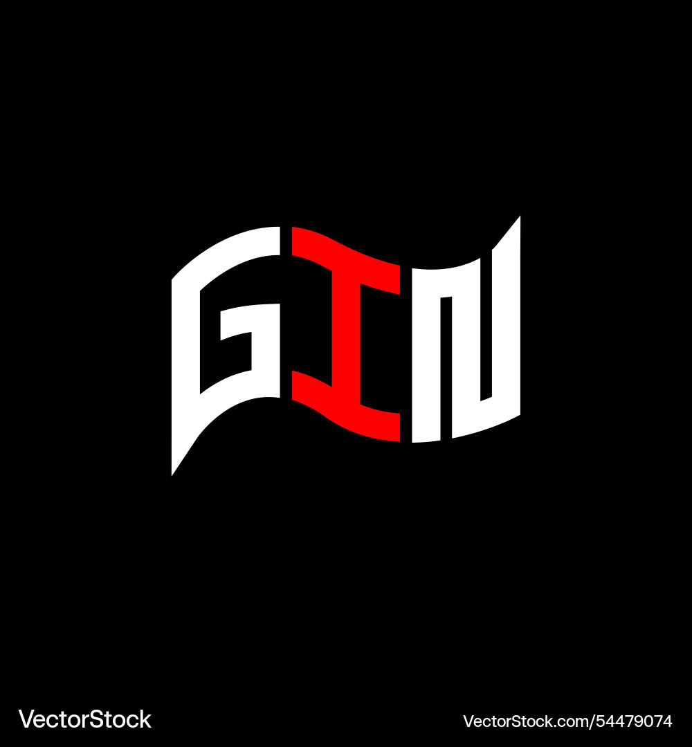 Gin Logo Design einfach und modern Lizenzfreies Vektorbild