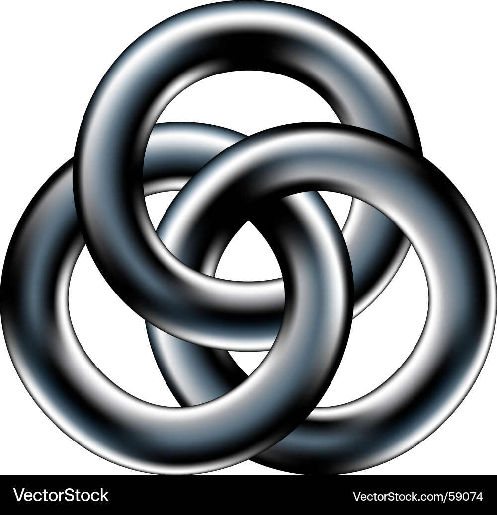 Interconnected rings Royalty Free Vector Image