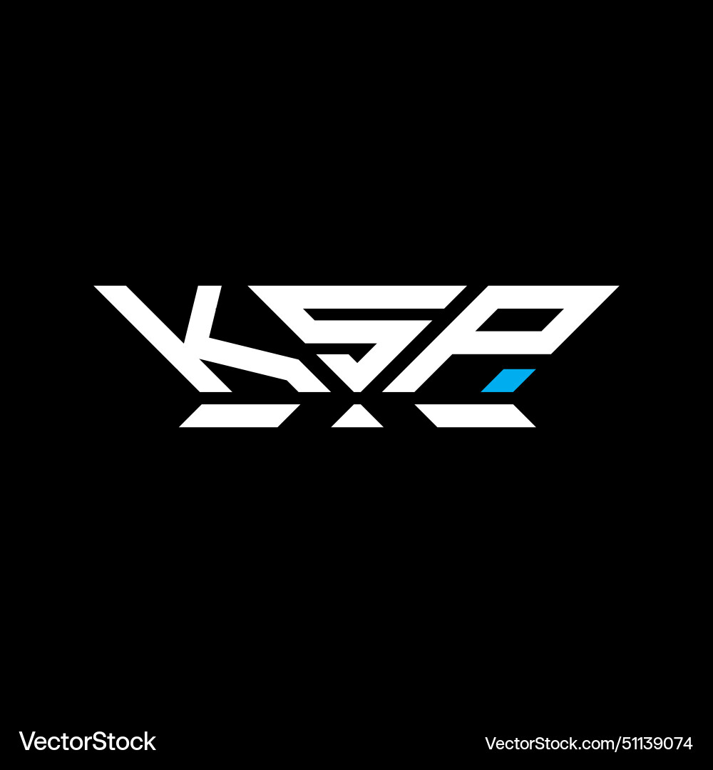 Ksp letter logo design ksp simple and modern logo Vector Image