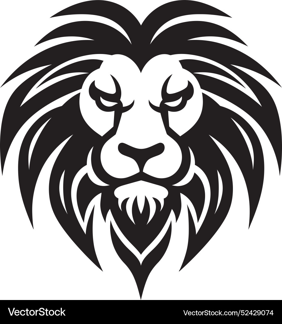 Lion king profilelion mane Royalty Free Vector Image