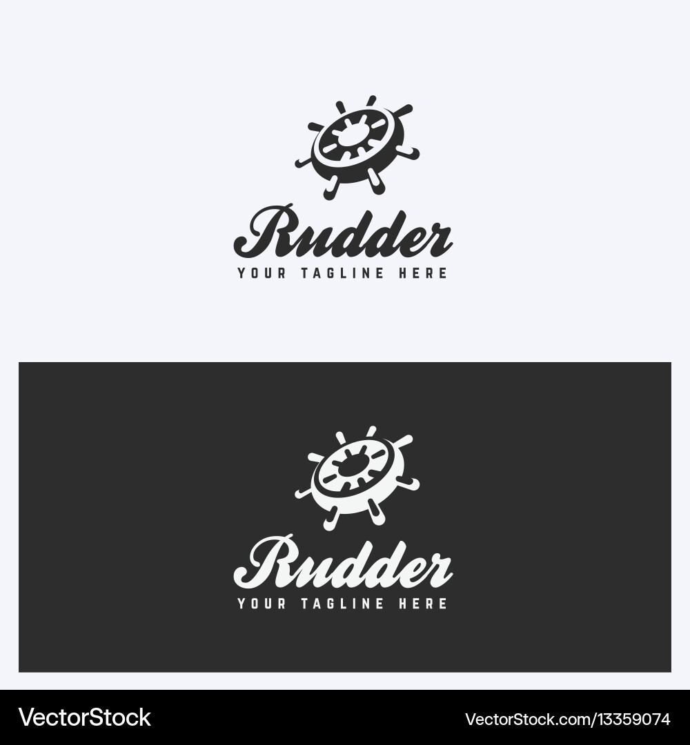 Nautical Helm Logo Template Royalty Free Vector Image