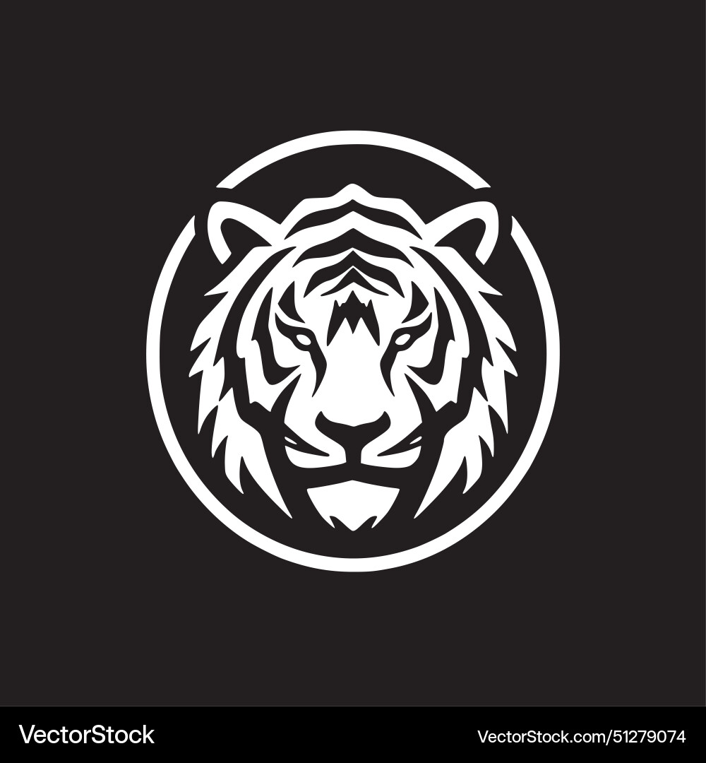 Tiger - minimalist and simple silhouette Vector Image