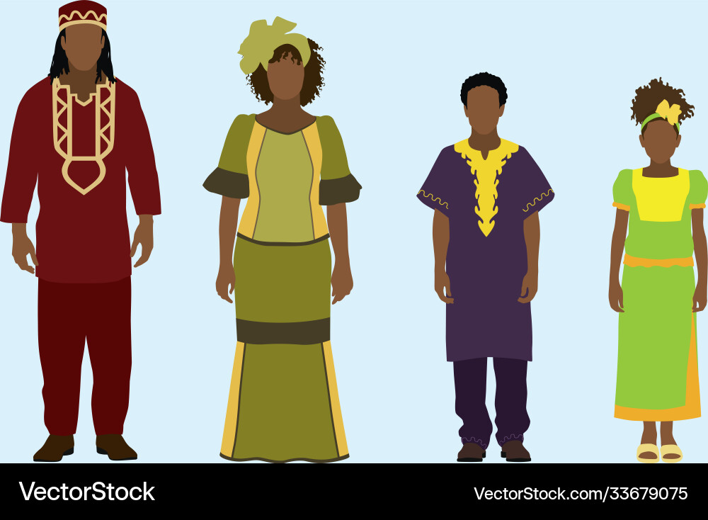 African family Royalty Free Vector Image - VectorStock