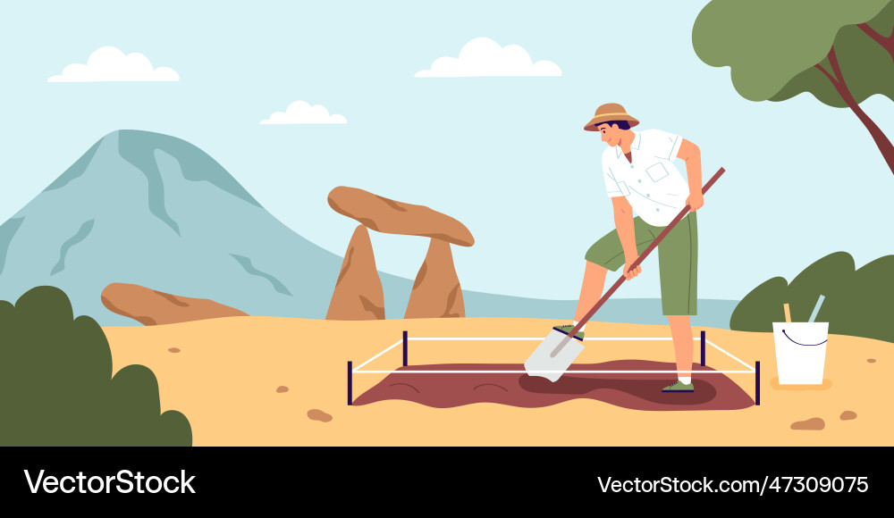 Archaeology and artifact background Royalty Free Vector
