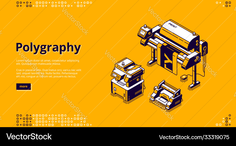 Banner polygraphy business Royalty Free Vector Image