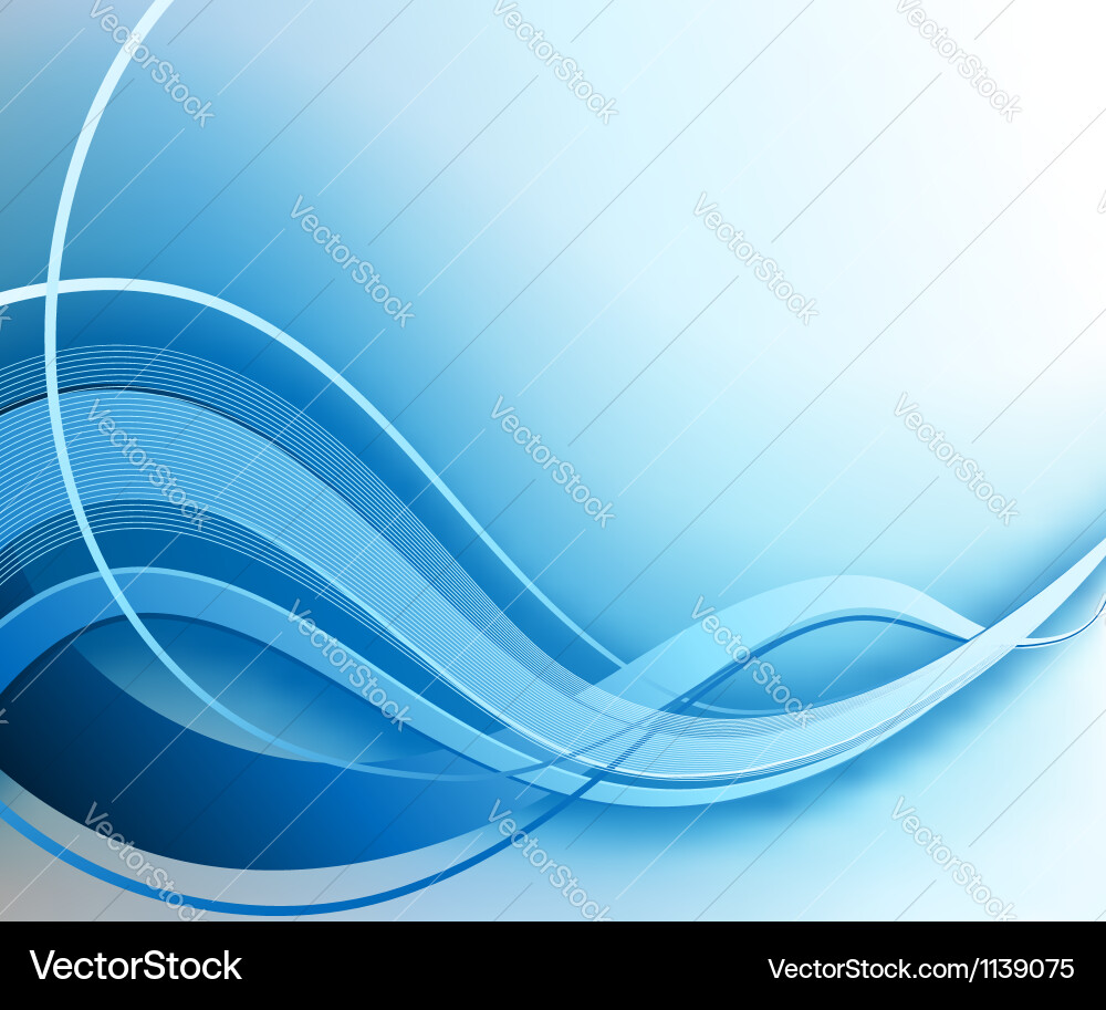 Blue Wavy Abstract Background Royalty Free Vector Image