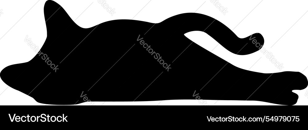 Cat silhouette sphinx side view breeds pet Vector Image