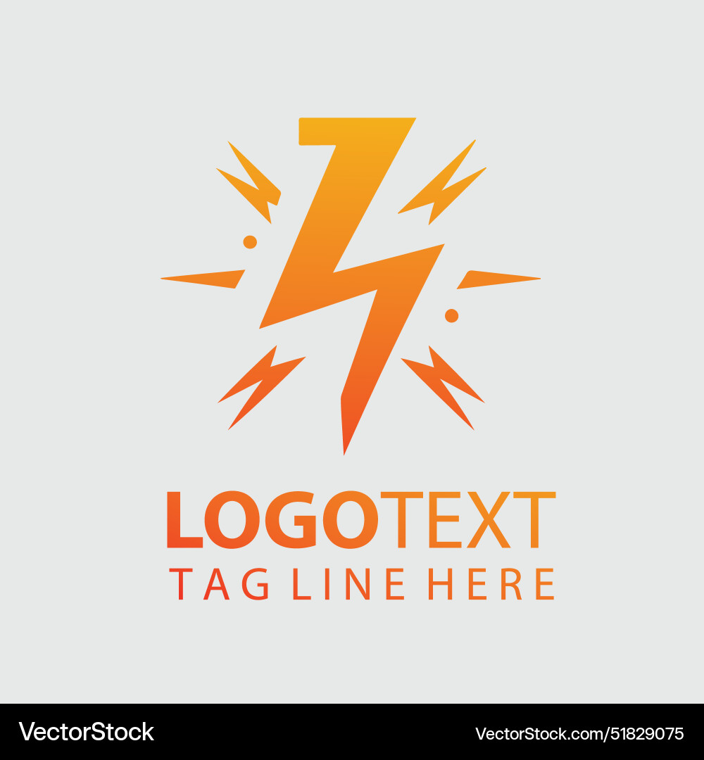 Electric bolt logo Royalty Free Vector Image - VectorStock