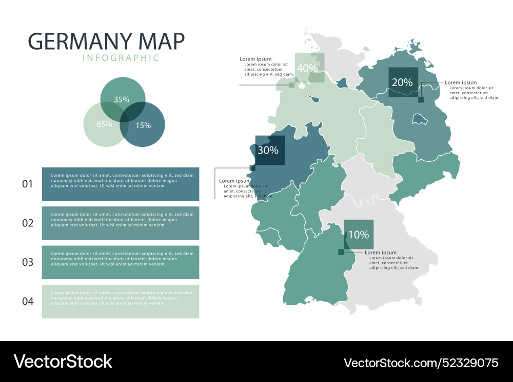 Hand drawn germany map infographic Royalty Free Vector Image