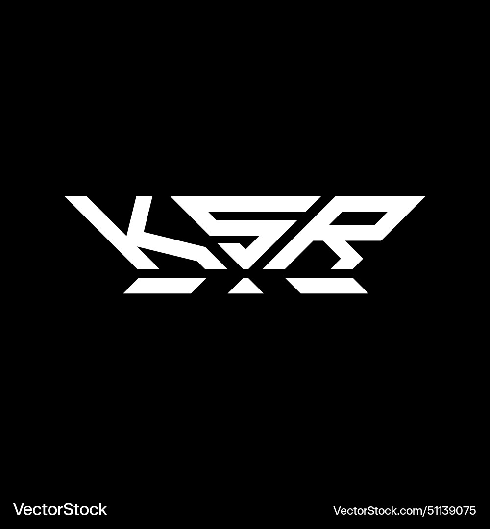 Ksr letter logo design ksr simple and modern logo Vector Image