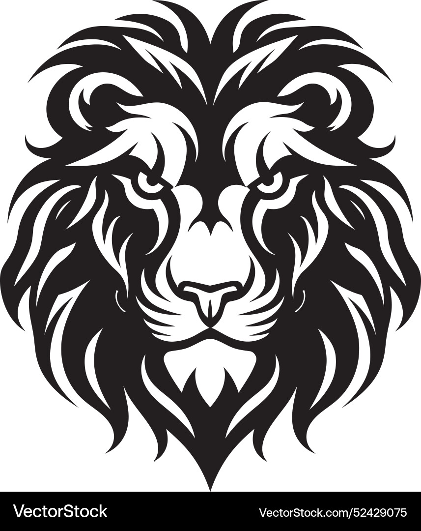 Lion mane silhouette Royalty Free Vector Image