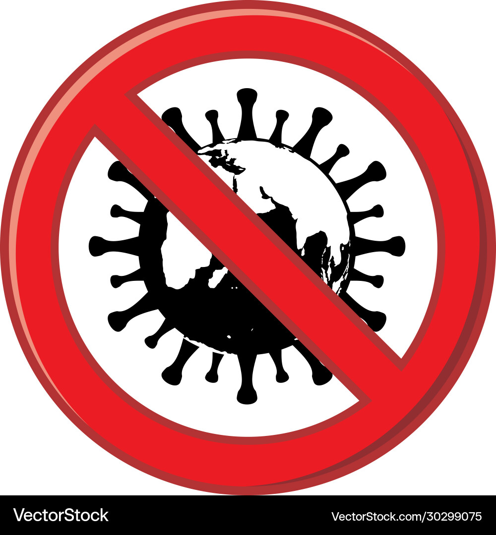 No coronavirus Royalty Free Vector Image - VectorStock