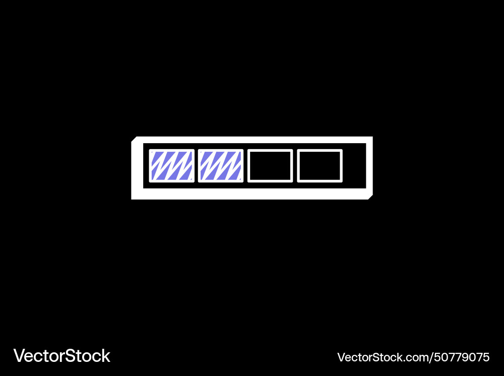 Progress bar sticker set Royalty Free Vector Image