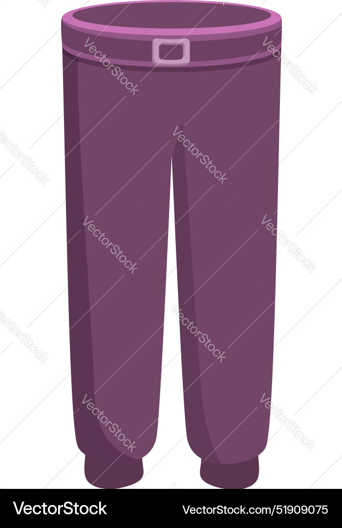 Purple sport pants with belt for training Vector Image