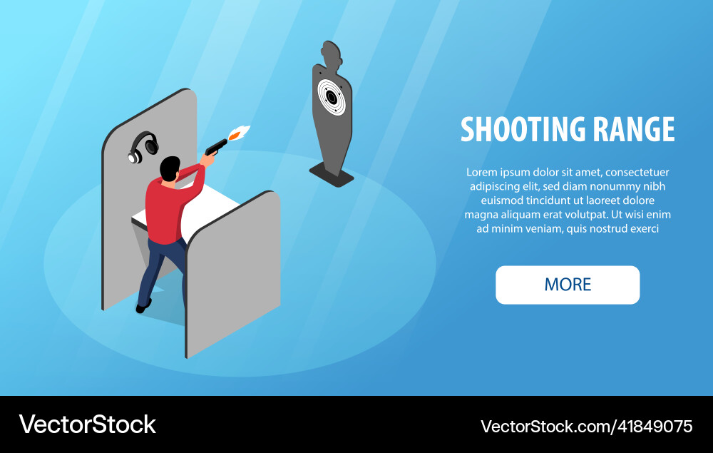 Shooting range horizontal banner Royalty Free Vector Image