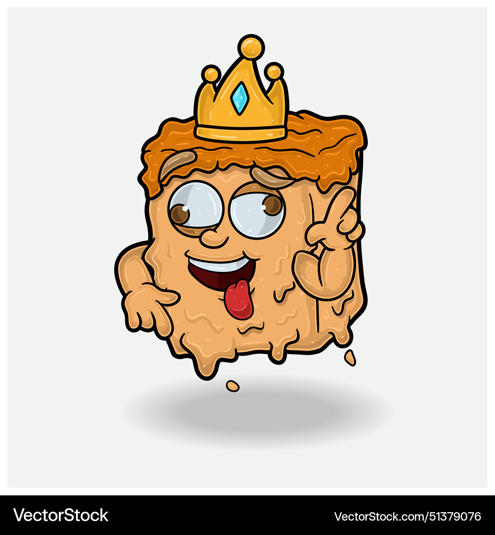 Caramel mascot cartoon with crazy expression Vector Image