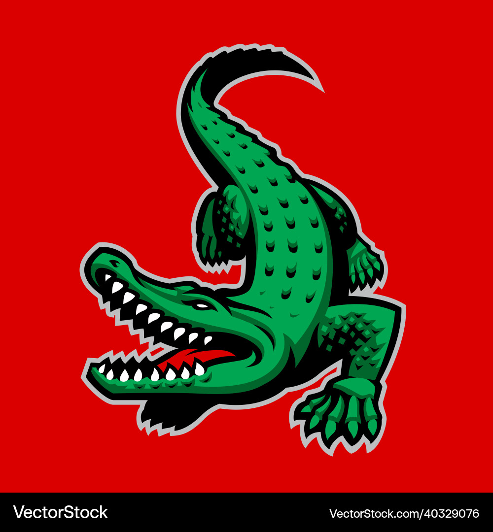 Crocodile mascot Royalty Free Vector Image - VectorStock