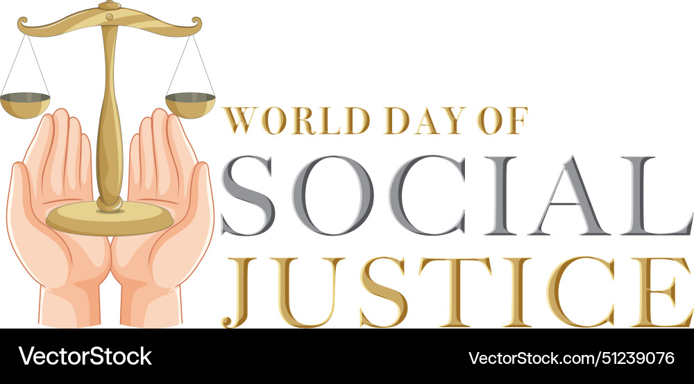 Hands holding scales symbolizing justice Vector Image