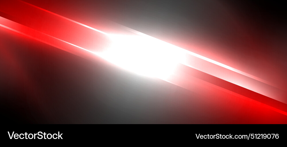 Lens flare from red and white lights in space Vector Image