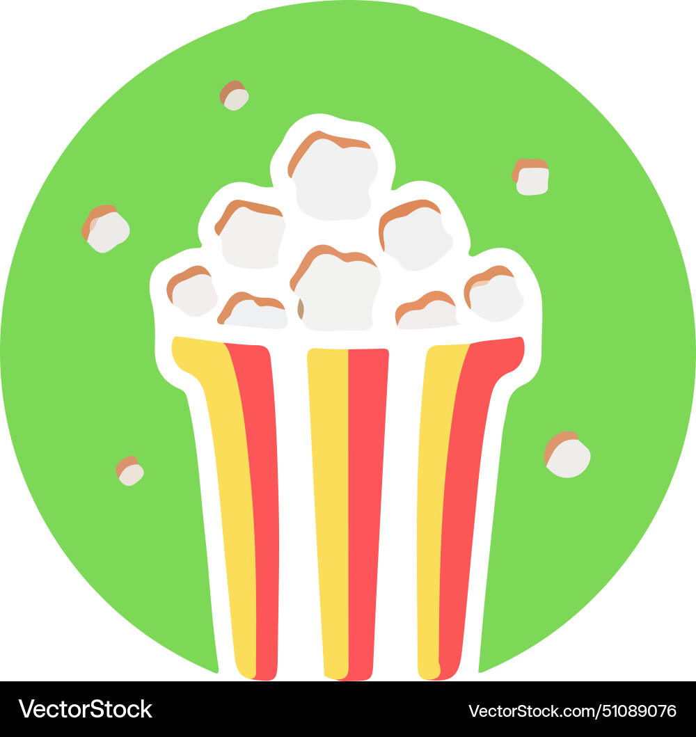 Popcorn snack food pop bucket Royalty Free Vector Image