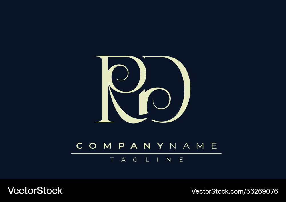 Rd abstract logo Royalty Free Vector Image - VectorStock