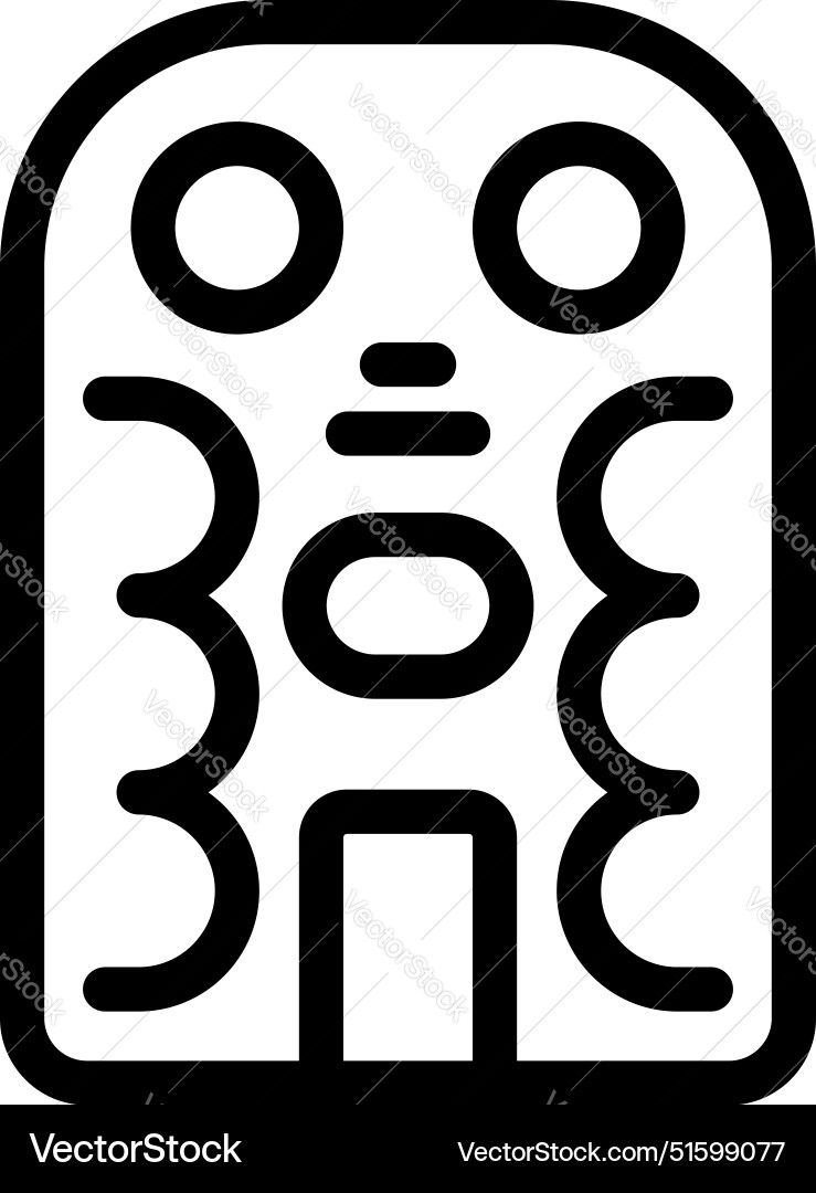 Ancient culture icon depicting mayan temple Vector Image