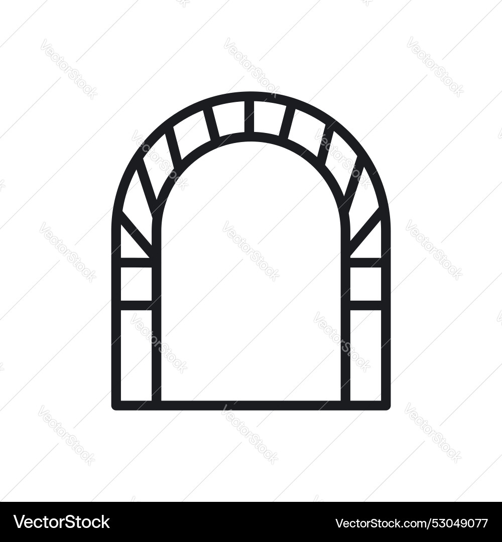 Archway icon isolated on white background Vector Image