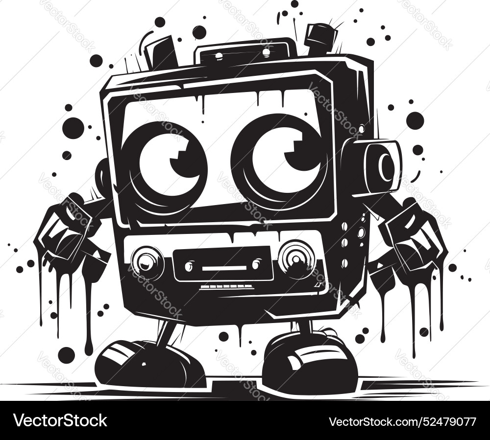 Beatbox bounce logo black rhythmic renegade Vector Image