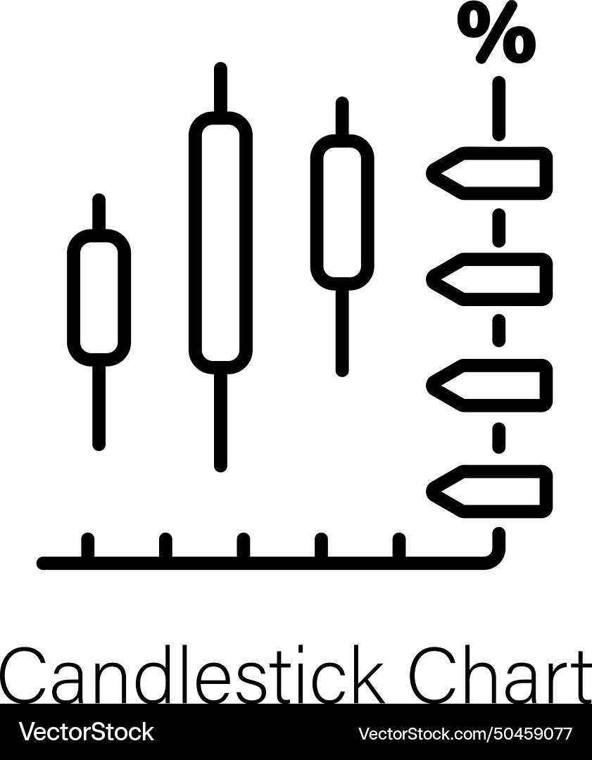 Candlestick chart Royalty Free Vector Image - VectorStock