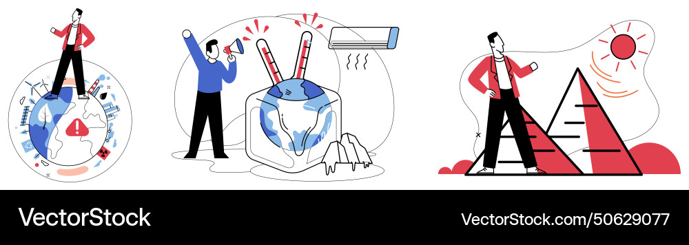 Climate conscious living requires Royalty Free Vector Image