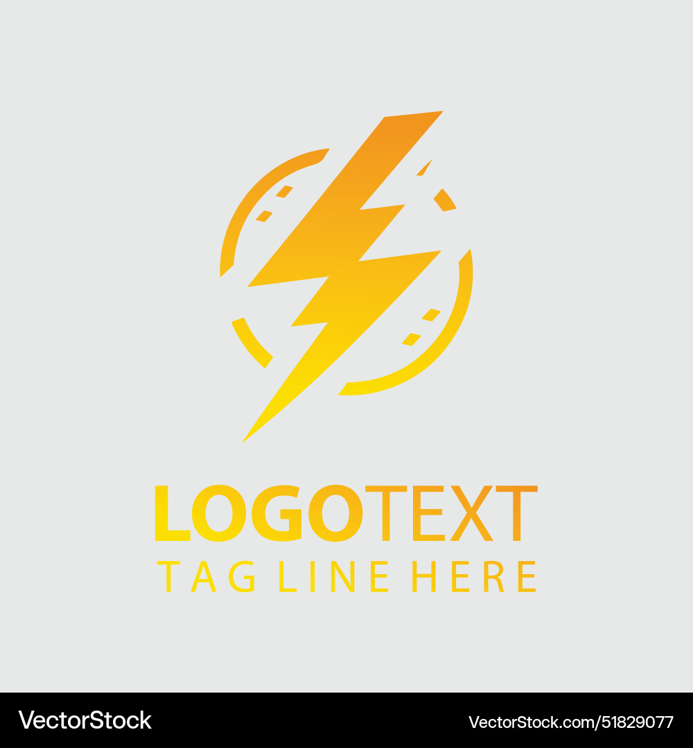 Electric bolt logo Royalty Free Vector Image - VectorStock