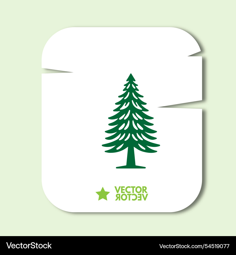 Fir tree logo icon for celebration Royalty Free Vector Image