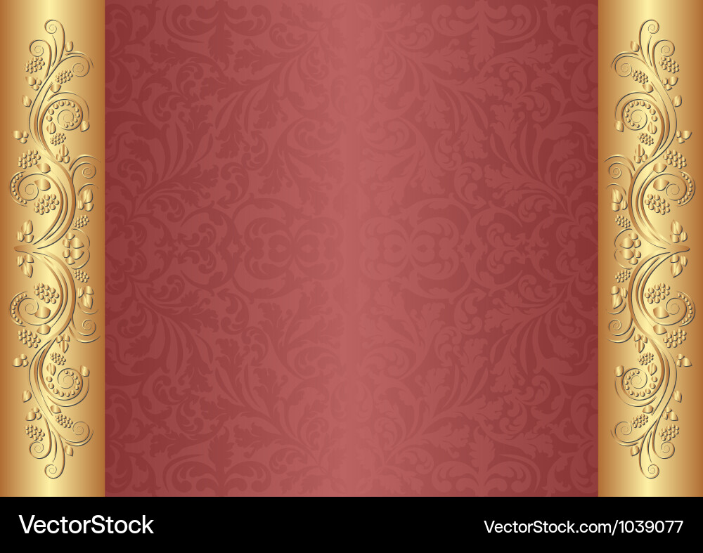 Red and gold background Royalty Free Vector Image