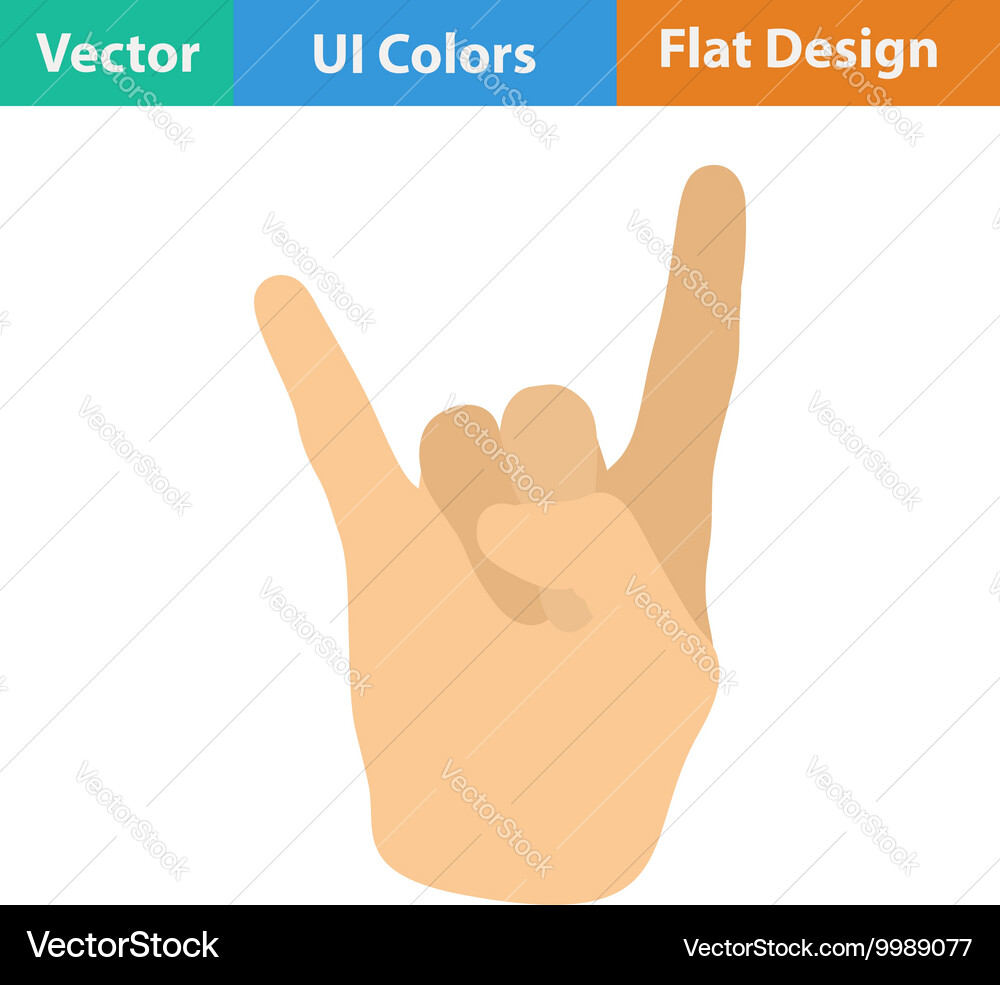 Rock hand icon Royalty Free Vector Image - VectorStock