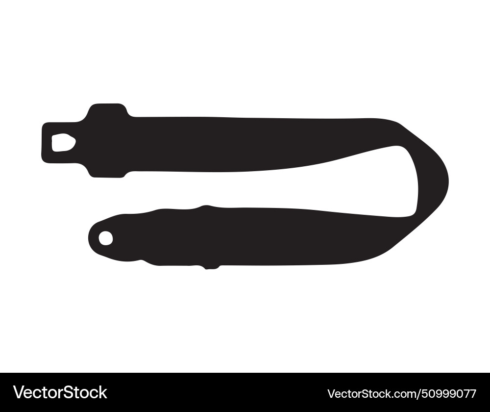 Safety belt silhouette art Royalty Free Vector Image