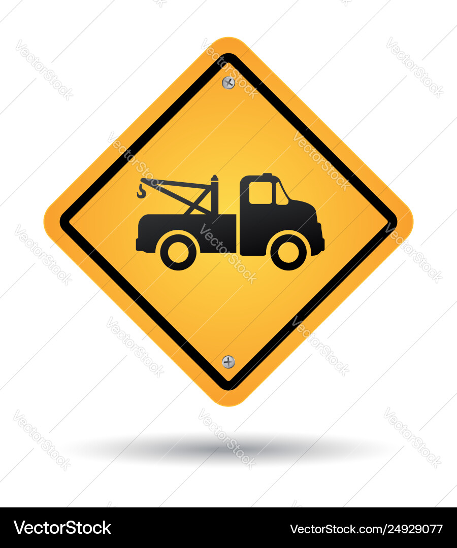 Tow road sign Royalty Free Vector Image - VectorStock