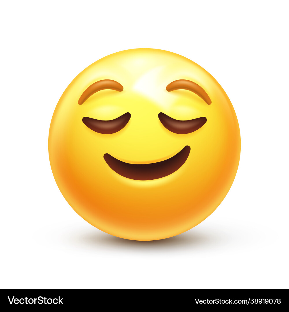 Calm Face Emoji Royalty Free Vector Image - VectorStock