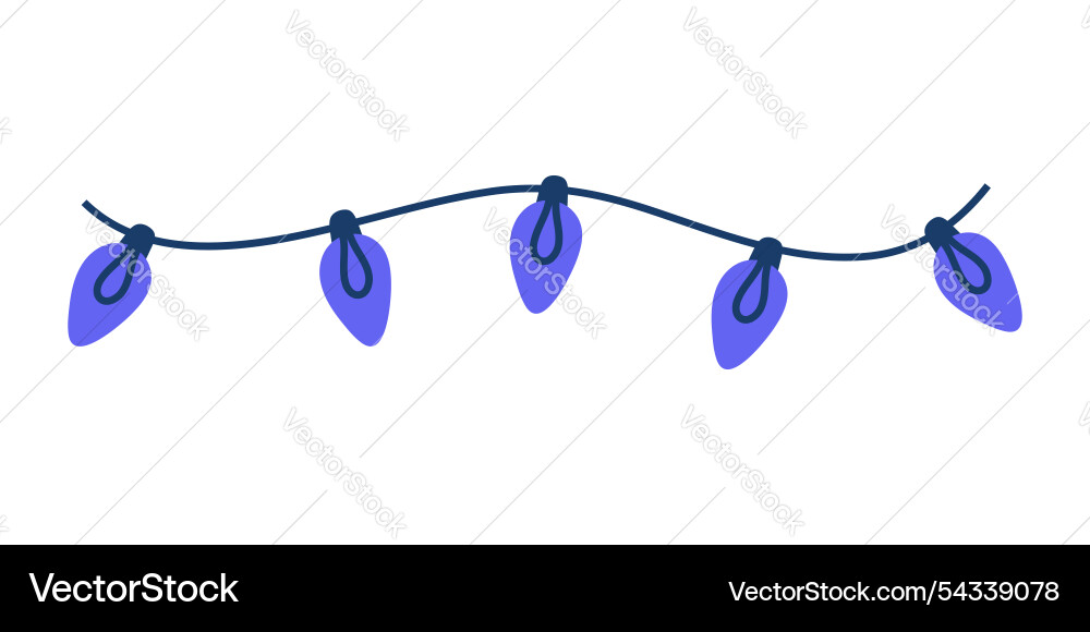 Hand drawn of christmas lights for creating Vector Image