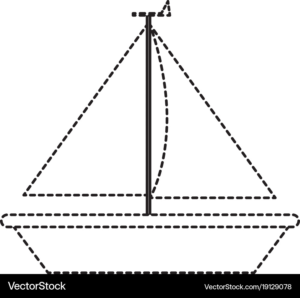 Isolated sailboat design Royalty Free Vector Image