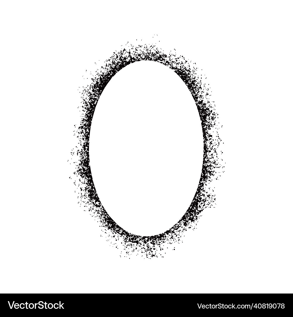 Stencil spray effect paint frame Royalty Free Vector Image